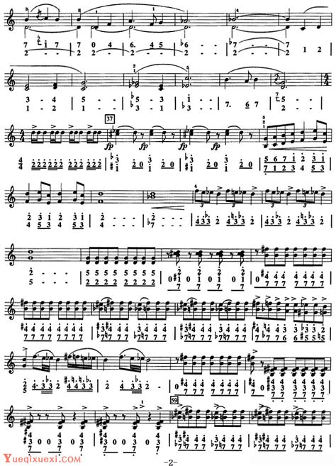 口风琴谱《马刀舞曲》线简谱混排版 口风琴曲谱 乐器学习网