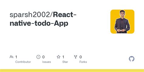 Github Sparsh React Native Todo App