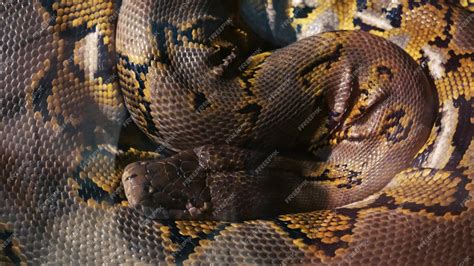 Premium Photo Handheld Camera Footage Of A Wild Python Snake Sleeping