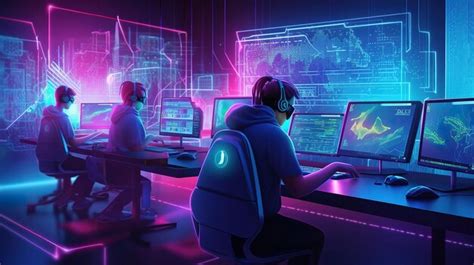 Premium Photo Coding Hacker Woman Programmer And Computer Work For Cybersecurity Generative Ai