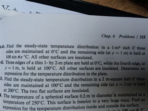 Solved Find The Steady State Temperature Distribution In A