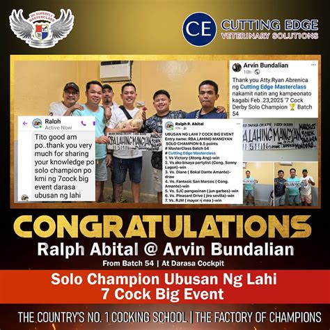 Atty Masterclass 7 Cock Ubusan Ng Lahi Big Event Solo Champion