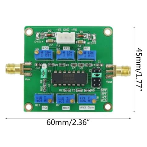 uaf42 active high pass low pass filter module justerbar highpass