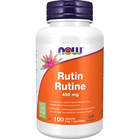 Rutin 450 mg Veg Capsules - Now Foods Canada