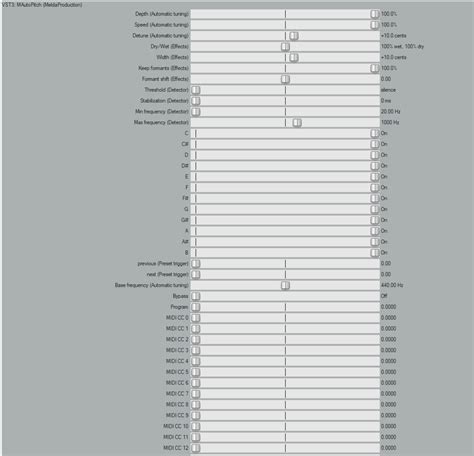 Function Parameterskeys Of Vst3 Plugin Mautopitch Not Returning All