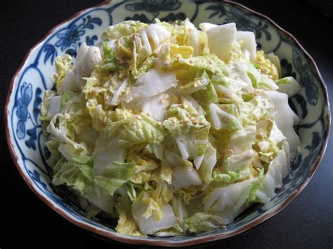 Wombok Salad With Creamy Sesame Dressing Hirokos Recipes