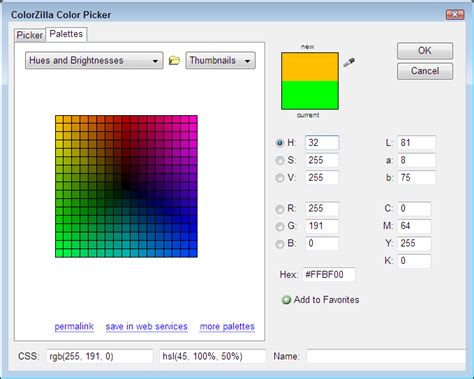 basics of color analyzer s palette browser for css3 sites dummies