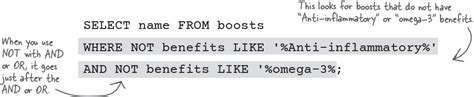4 better where clauses filtering rows head first sql [book]