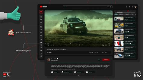 Youtube UI Redesign Concept Behance