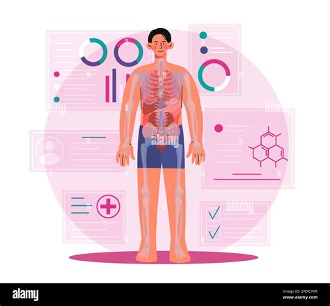 Man With Health Diagnostics Vector Stock Vector Image And Art Alamy