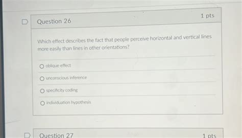 Question 26 1 Pts Which Effect Describes The StudyX