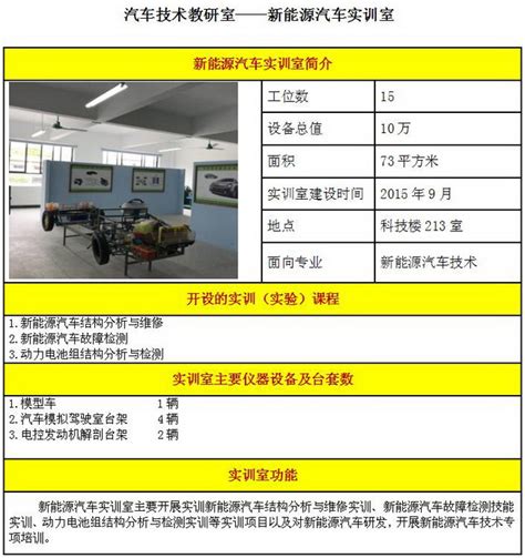 新能源汽车实训室 实训室介绍 广州珠江职业技术学院 智能制造工程学院
