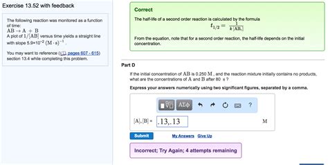 Solved The Following Reaction Was Monitored As A Function Of