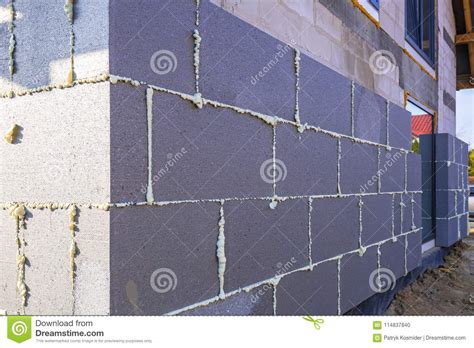 Graphite Styrofoam Insolation On The New House Royalty Free Stock Image