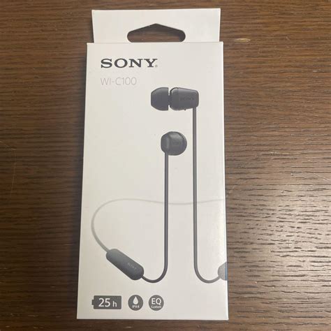 【新品未使用】sony ワイヤレスイヤホン Wi C100 ブラック メルカリ