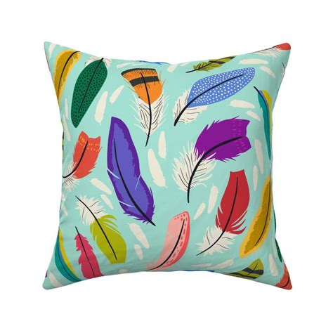Swirly Feathers Fabric Spoonflower