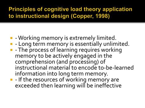 Ppt Cognitive Load Theory Powerpoint Presentation Free Download Id892128