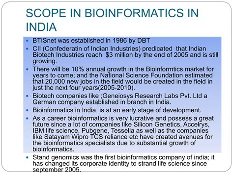 History And Scope In Bioinformatics Pptx Chemistry Science