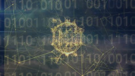 Digital Network And Binary Code Animation Over Abstract Background Stock Video Video Of