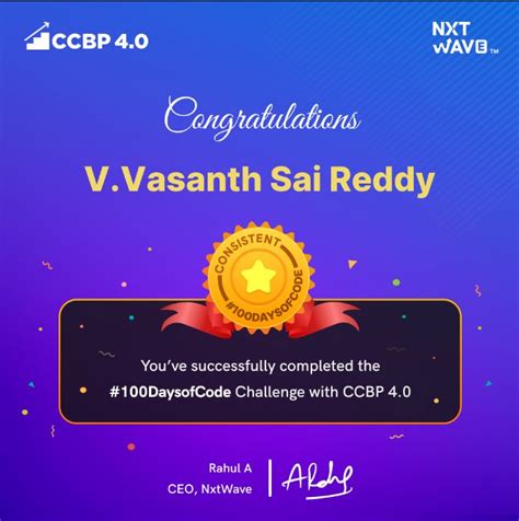 Vasanth Sai Reddy Veeramreddy On Linkedin 100daysofcode