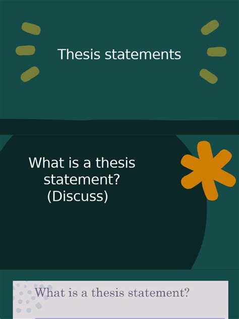 Revising Thesis Statements Pdf Language Arts And Discipline