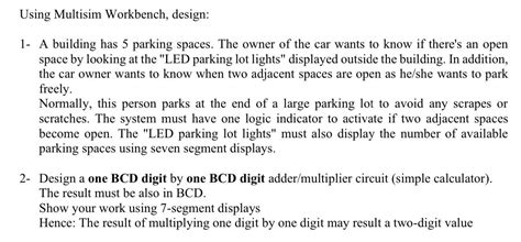 Solved Using Multisim Workbench Design 1 A Building Has 5 Chegg Com