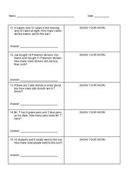 One Step Word Problems All Four Operations Add Sub Multiply Divide