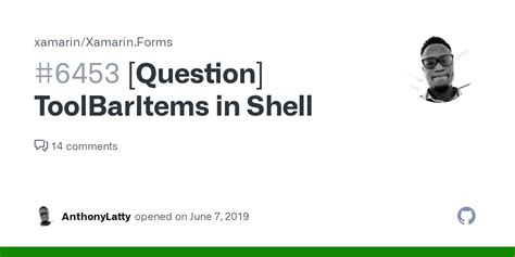 Question Toolbaritems In Shell · Issue 6453 · Xamarinxamarinforms