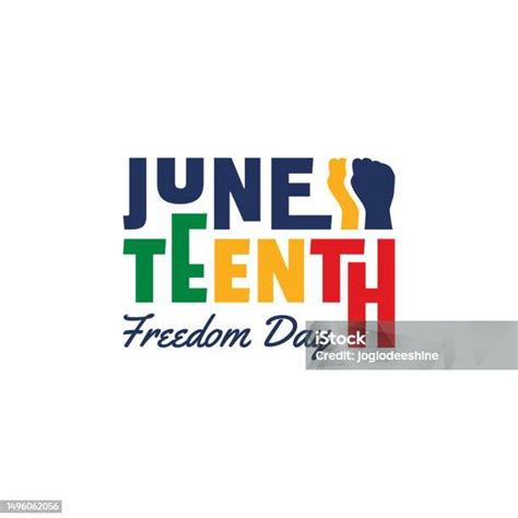 Juneteenth 자유의 날 디자인 배너 이벤트를 위한 간단한 타이포그래피 아프리카계 미국인의 역사와 유산 0명에 대한 스톡