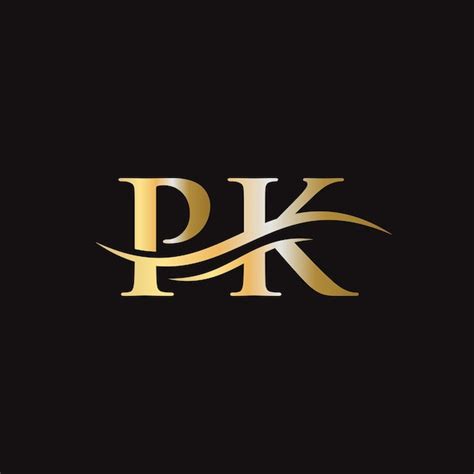 Diseño de logotipo pk moderno para identidad empresarial y empresarial