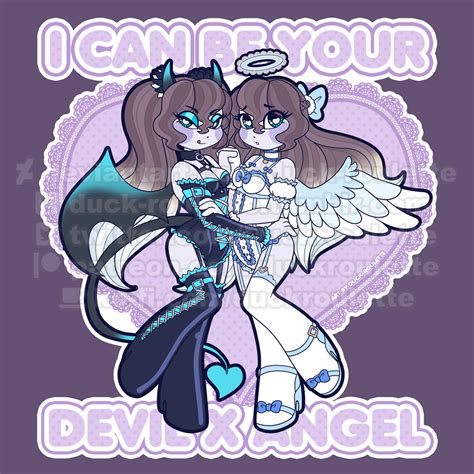 Iris Angel Vs Devil Sticker By Duckroulette On Deviantart