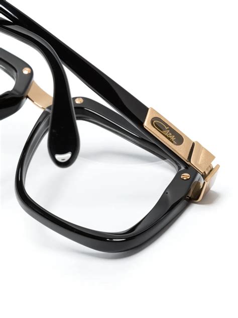 Cazal Square Frame Glasses Black Farfetch