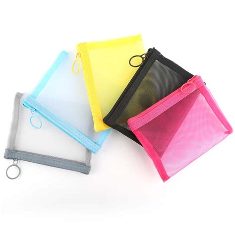 Easyfun Small Zipper Pouch5 Pieces Mini Mesh Pouch Coin