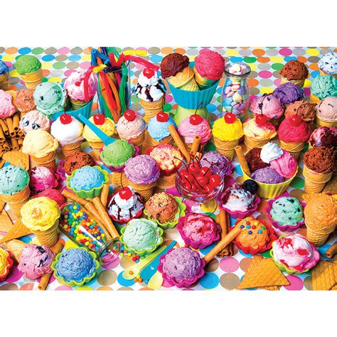 Ice Cream Cones Collage 300 Large Piece Jigsaw Puzzle Bits And Pieces
