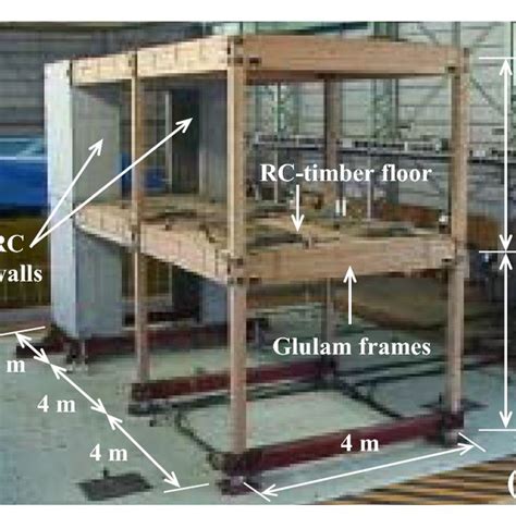 Timber And Dissipating Steel Braces A Brb Braced Prototype Structure