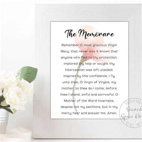 Printable Memorare Prayer Card Printable Free Templates