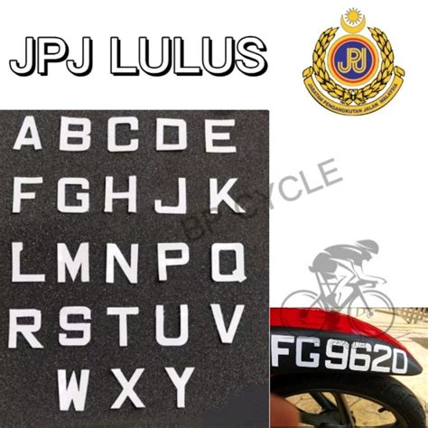 Jpj Lulus Nombor Plate Sticker Motor Standard Size Shopee Malaysia