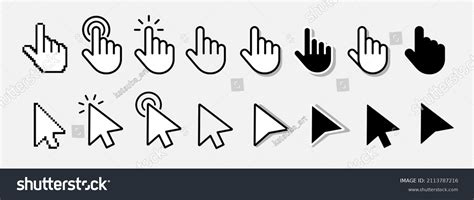 Computer Mouse Click Cursor Mouse Pointers Stock Vector Royalty Free 2113787216
