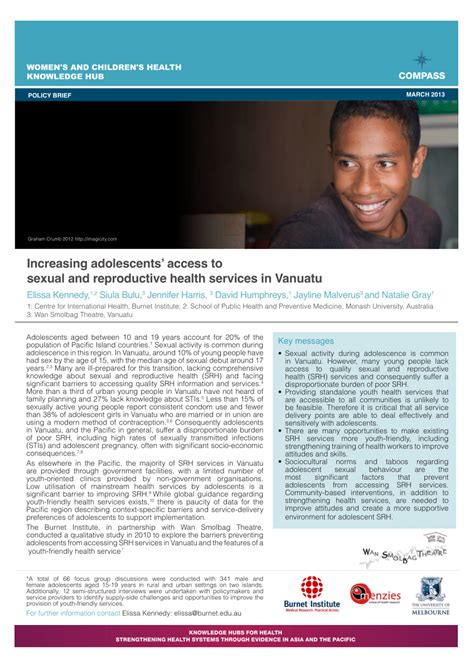 Pdf Increasing Adolescents Access To Sexual And Reproductive Health