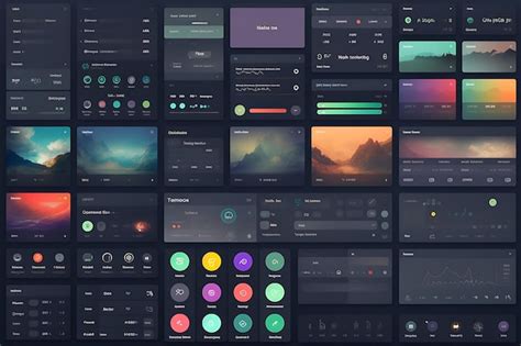Premium Photo Ui Ux Kit For Apps And Website Ui Design With Gradient Color And Realistic Drop