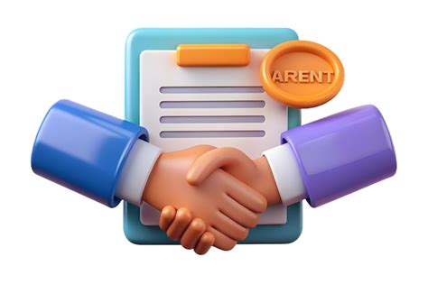 Flat Isolated Handshake Contract With Agreement Concept Smart Business Tone Vector Illustratio
