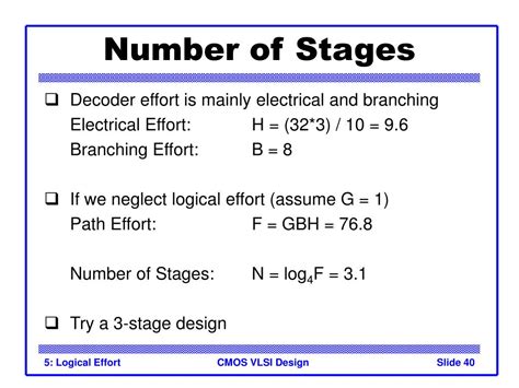 Ppt Ee466 Vlsi Design Lecture 6 Logical Effort Powerpoint