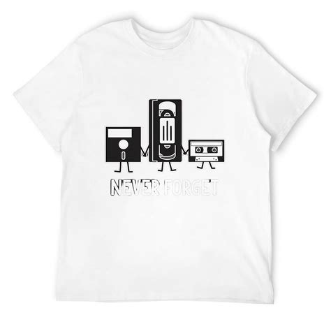 Never Forget Mens Cassette Tape Vhs Gamer Old School Mens Very Funny T