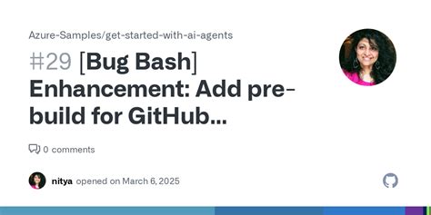 Bug Bash Enhancement Add Pre Build For Github Codespaces · Issue 29 · Azure Samplesget