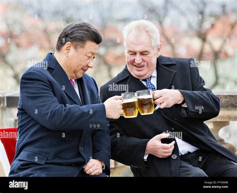 Czech President Milos Zeman Right Took Leave Of His Chinese