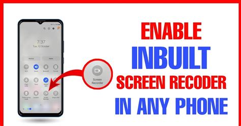 how to enable inbuilt screen recorder in any smartphone tech knowledge