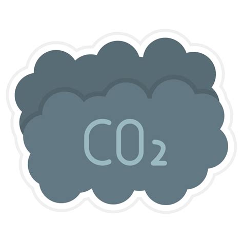 Ilustração Plana De Dióxido De Carbono Vetor Premium