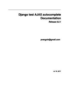 Django Test Ajax Autocomplete Documentation Pdf