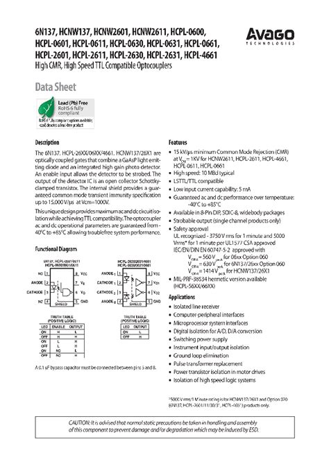 Hcpl 06307479714pdf Datasheet Download Ic On Line
