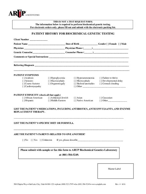 Fillable Online GENETICS TEST REQUEST FORM West Of Scotland Fax